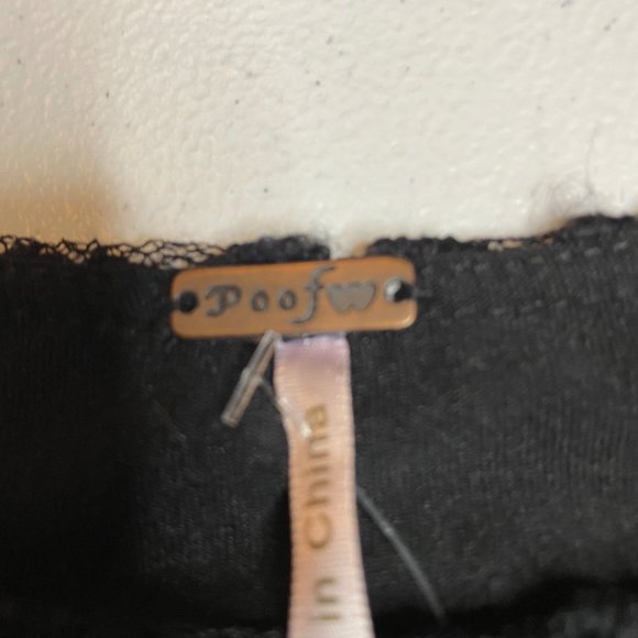 Poof! | Tops | New With Tags Poof Black Lace Top Size M | Poshmark